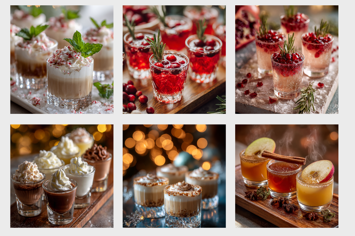 Amazing Christmas Drinks Flight (6 Mini Festive Cocktails!)
